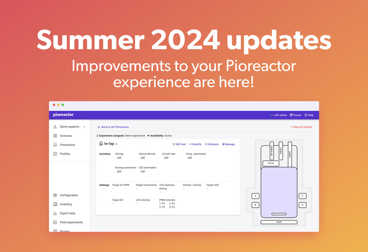 Summer 2024 updates! | Pioreactor